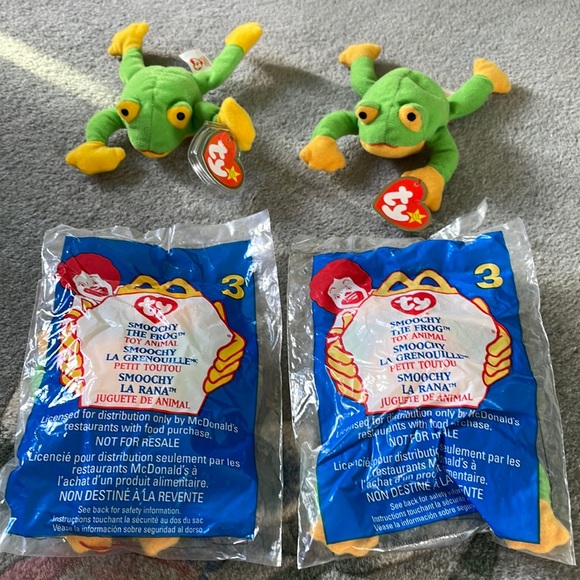 McDonald's | Toys | 4 Smoothie The Frog Teenie Beanie Mcdonalds ...